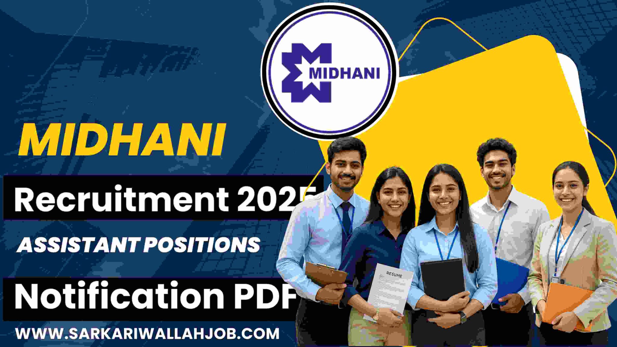 Midhani Walk-In Interview for Assistant Positions