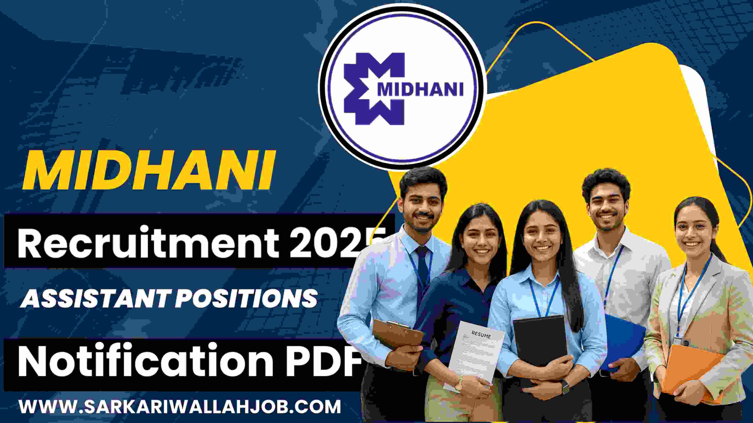 Midhani Walk-In Interview for Assistant Positions