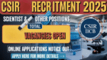 CSIR IICB Recruitment 2025, Online Applications Open for Scientist and ...
